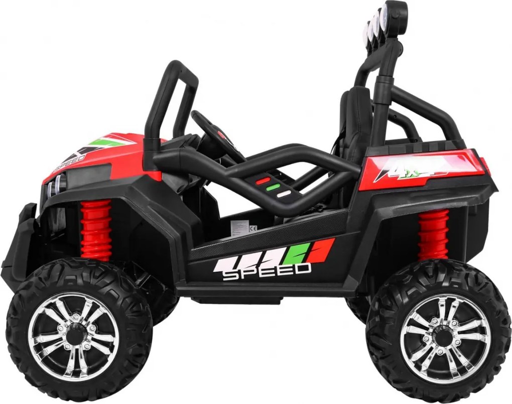 Ramiz Terénní bugina Grand Buggy Lift pro děti červená + pohon 4x4 + dálkové ovládání + MP3 + LED