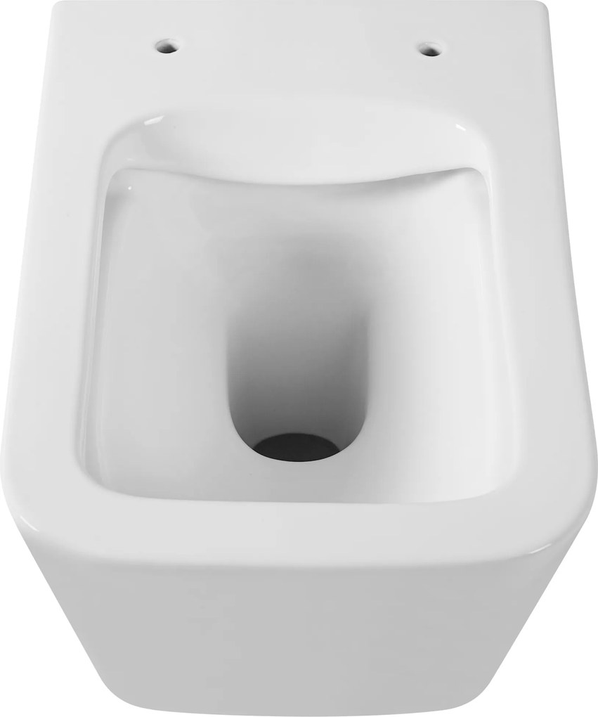 Gamma Mut, závěsná WC mísa 51x36 cm Rimless s pomalu padajícím sedadlem, bílá lesklá, GMA-MUT-202