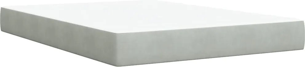 Box spring postel s matrací světle šedá 140x190 cm samet 3290918