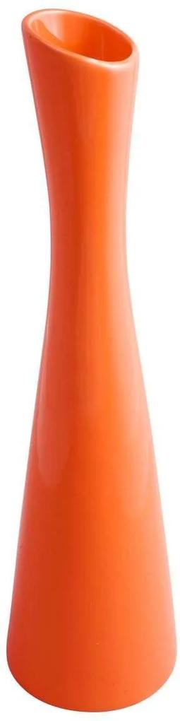 Keramická váza X oranžová 30 cm - By-inspire