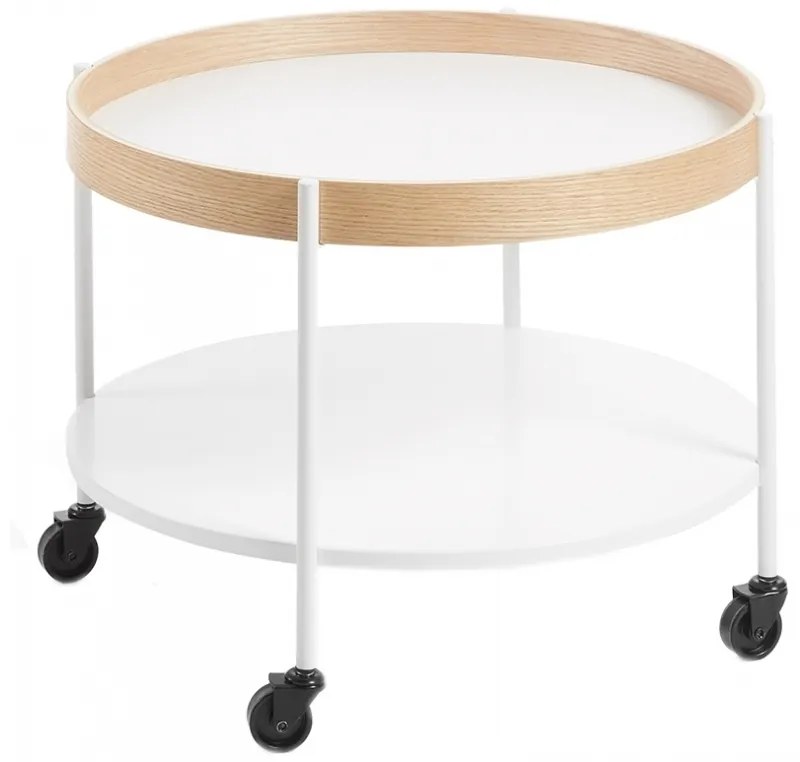 Odkládací stolek LaForma Alban 60 cm, bílá