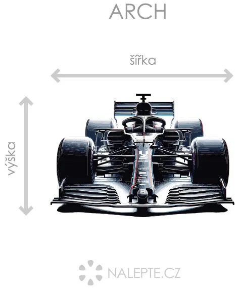 Formule textilní přelepitelná samolepka na zeď arch 47 x 31 cm