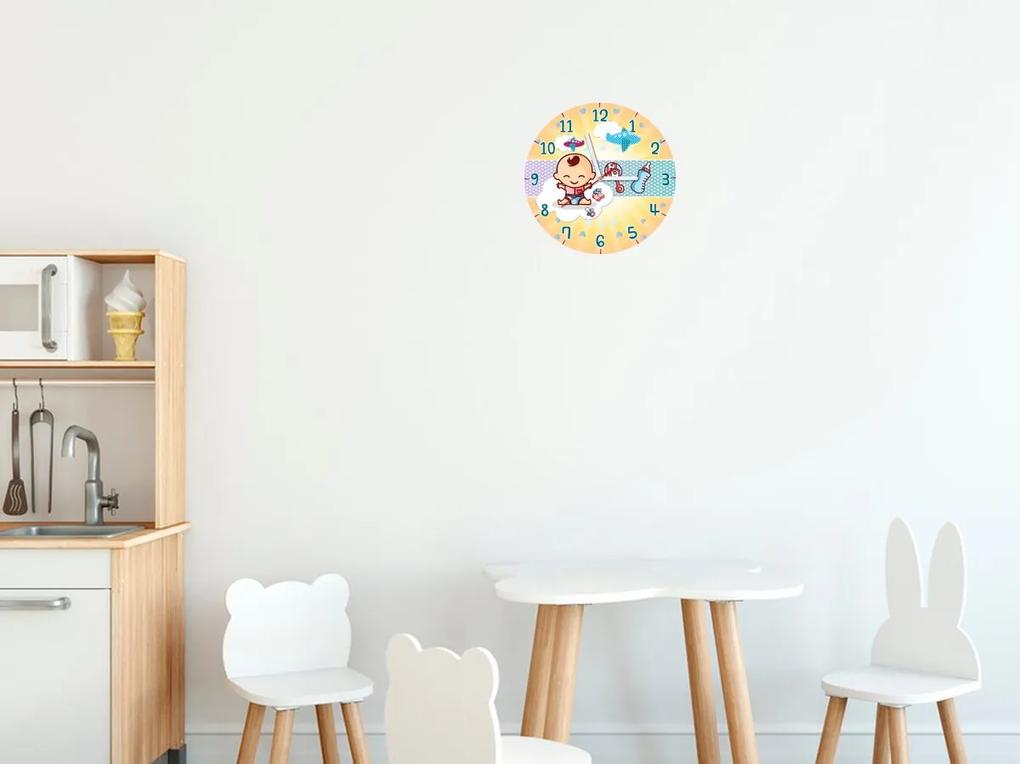 Gario Dětské hodiny Miminko na obláčku Rozměry: 30 x 30 cm