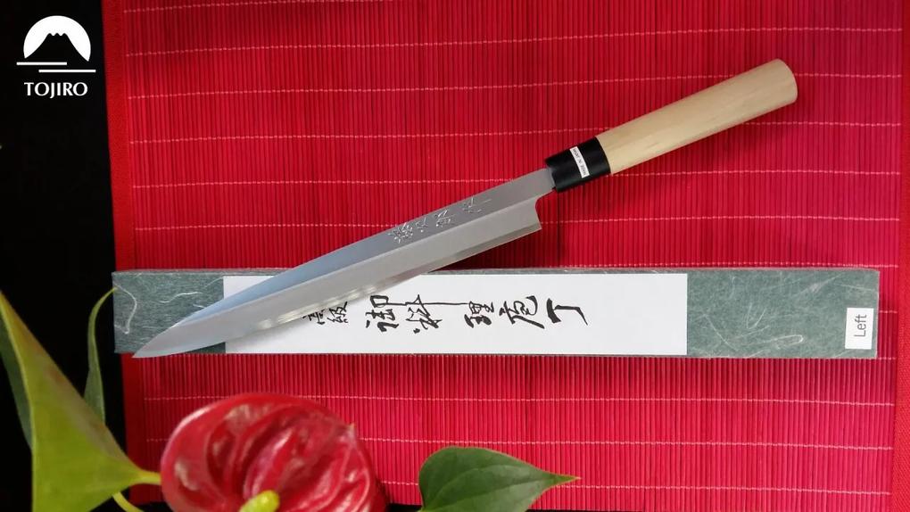 TOJIRO Shirogami japonský nůž Yanagi-sashimi pro leváky 240 mm (F-908L)