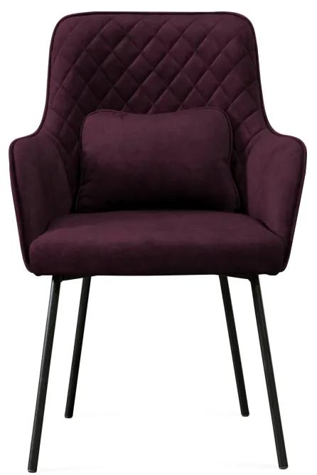 DOLMAR SEDAČKY Jídelní židle - KR-7, různé tkaniny a barvy na výběr Čalounění: grafitová (Uttario Velvet 2966)