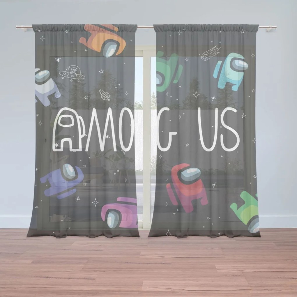 Sablio Záclony AMONG US Levitující ve vesmíru: 2ks 150x250cm