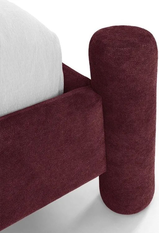 Hnědá čalouněná dvoulůžková postel s roštem 160x200 cm Vera – Micadoni
