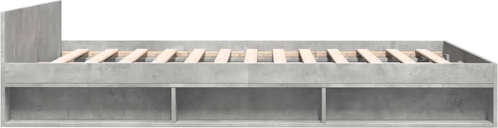 Rám postele se zásuvkami betonově šedý 160 x 200 cm kompozit 3280737