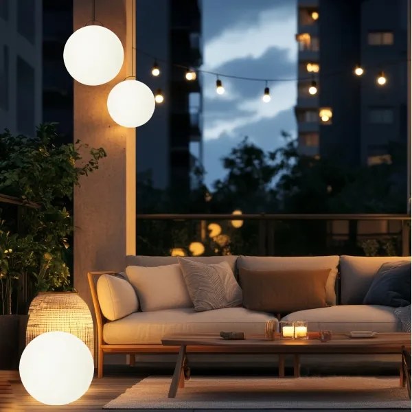 LED RGBW Stmívatelná solární lampa LED/5W/3,7V 3000K IP54 pr. 30 cm