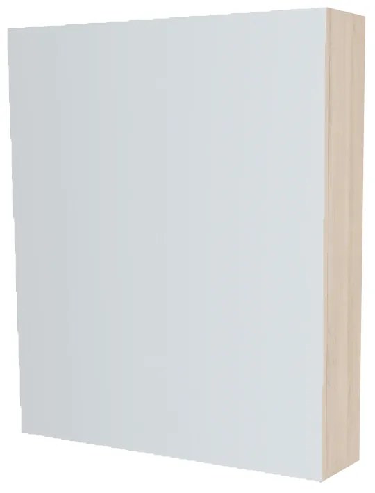 Mereo, Mereo Koupelnová zrcadlová skříňka 60 cm, galerka, 1x dvířka levá, Multidecor, Javor Hard šampaňský, MER-CN798G61JHS2
