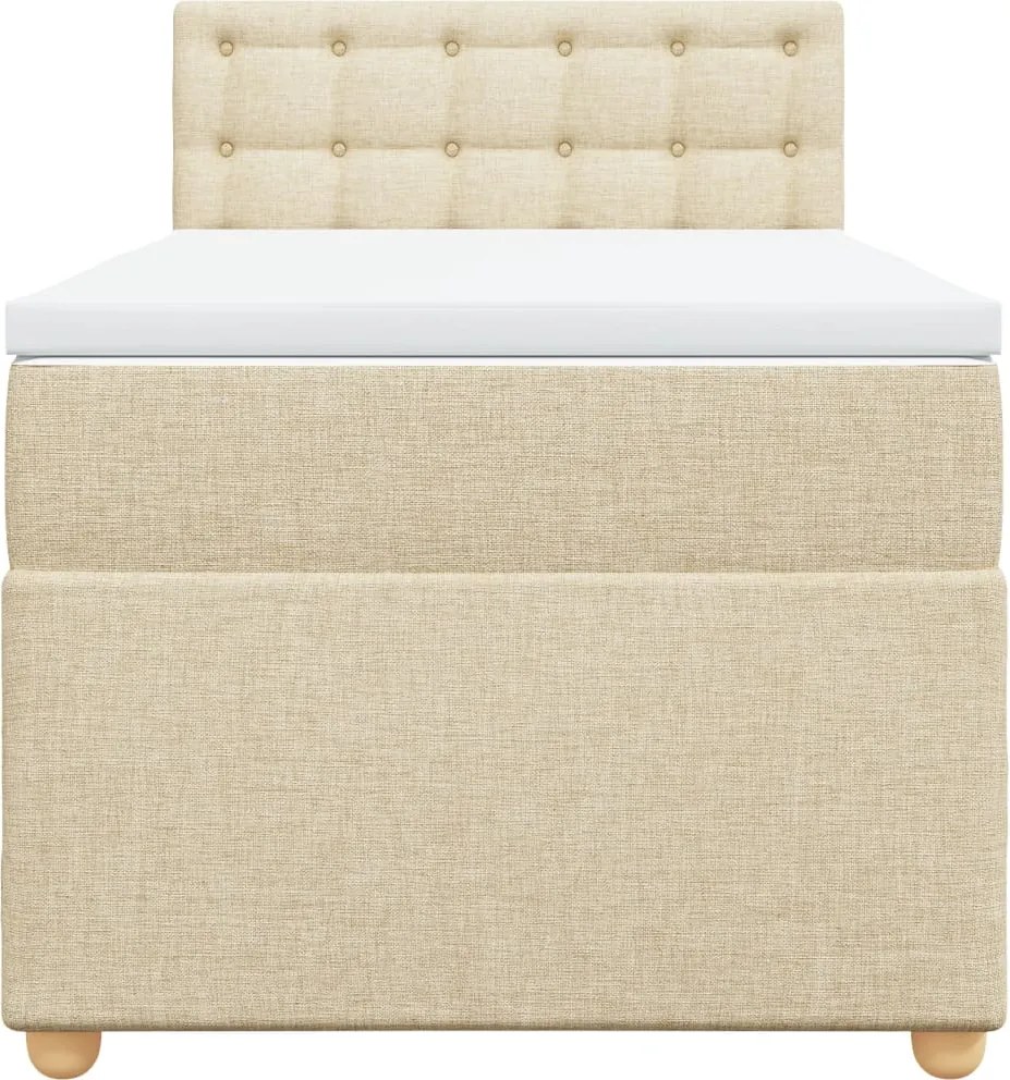 Box spring postel s matrací krémová 80 x 200 cm textil 3288826