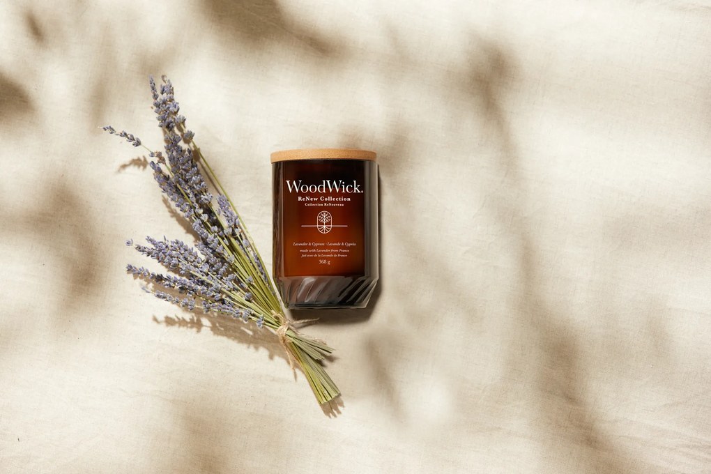 Svíčka ReNew WoodWick Lavender & Cypress velká