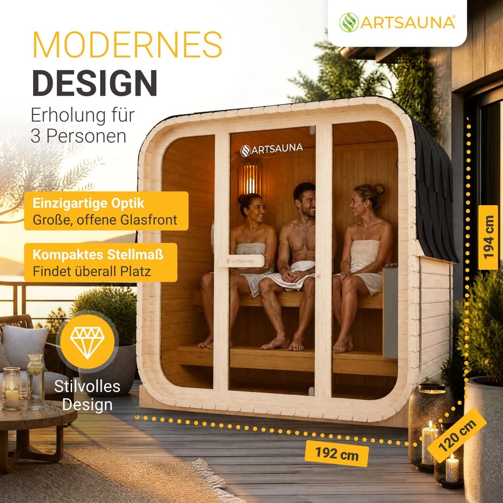 Artsauna Venkovní sauna Cube Fjora M