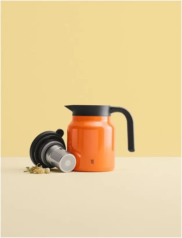 Oranžová termokonvice z nerezové oceli 900 ml Therm-It – RIG-TIG