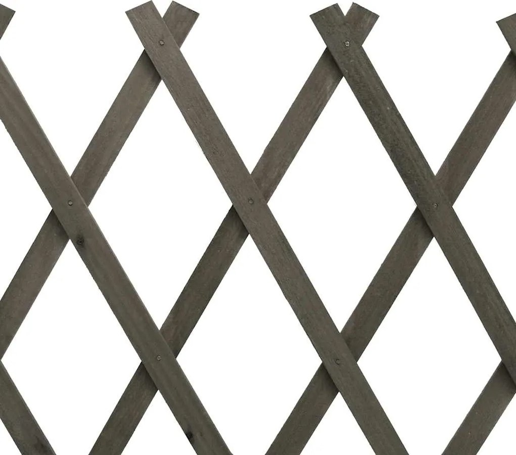 Zahradní trelážový plot šedý 150 x 80 cm masivní jedle 314827