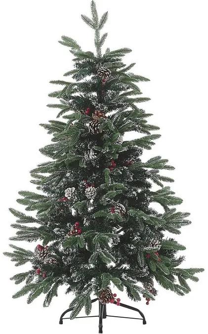 Zasněžený umělý vánoční stromek 120 cm zelený DENALI Beliani