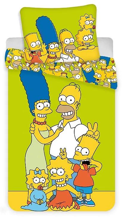 JERRY FABRICS Povlečení Simpsons Family green