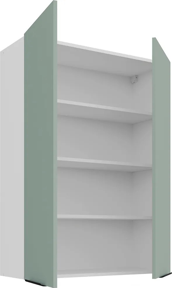 Kuchyňská linka ARIA sb | 270x230 cm | UNI dvířka | bílá/aquamarine