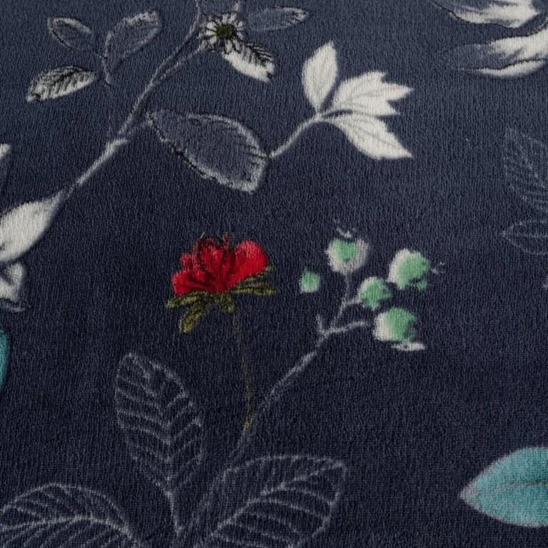 Oboustranné povlečení DUO SENSE NOCTIFLORA tmavě modré mikroplyš/flanel Rozměr povlečení: 70 x 90 cm | 140 x 220 cm