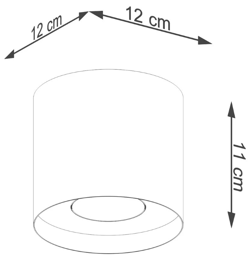 Stropní svítidlo Mika, 1x zlaté kovové stínítko