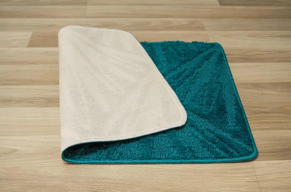 Koupelnová sada koberečků PALM 50x80 cm tyrkysová