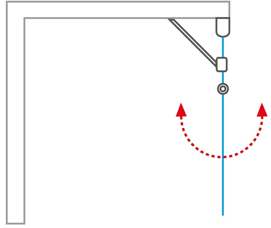Roth Tower Line čtvercový sprchový kout 100 x 100 x 201 cm brillant transparent TDO1/1000_TDO1/1000_br Koupelny Bernold