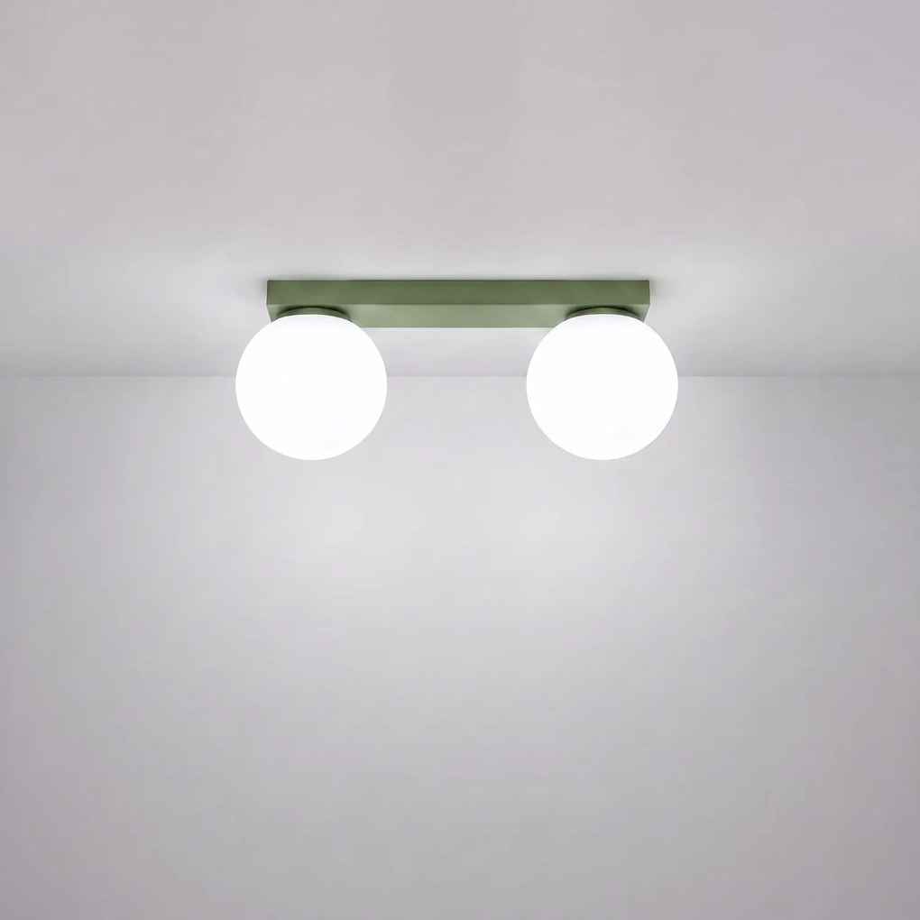 Sollux Lighting Stropní svítidlo YOLI 2 olivově zelené