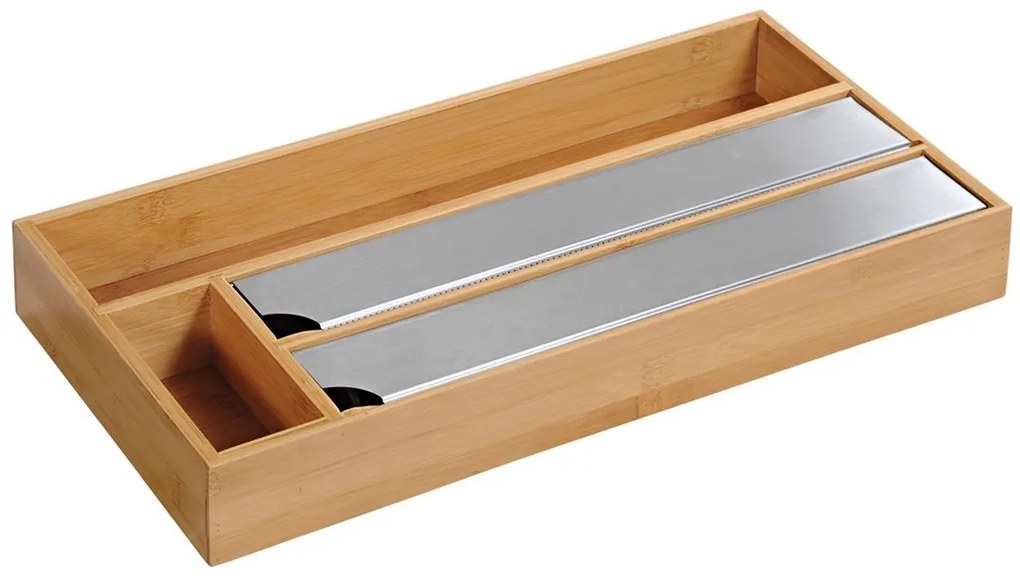 Kuchyňský zásobník Easy na potravinové fólie III bambus