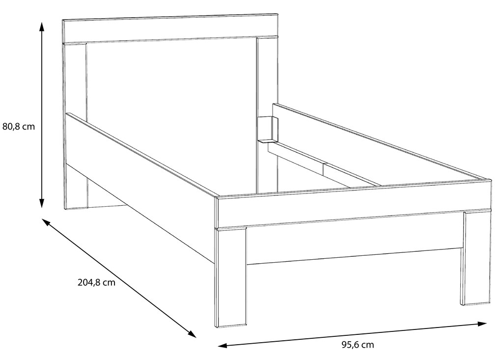 Forte Postel 200x90 Snow Bílá