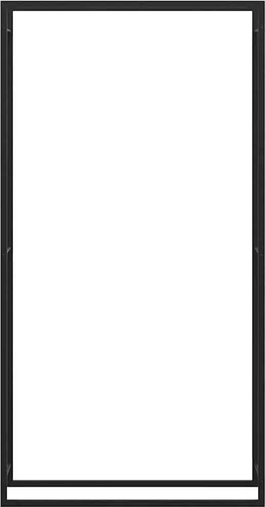 vidaXL Stojan na palivové dřevo matný 110x28x214 cm ocel [350311] Barva: Černá