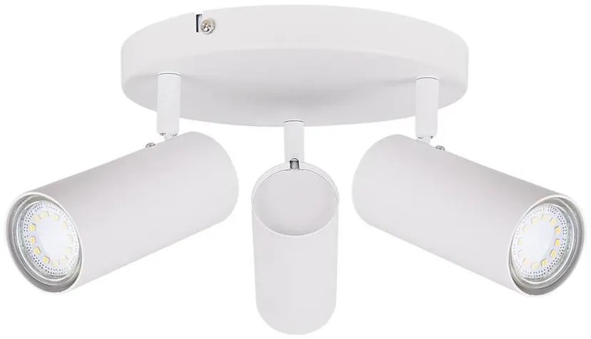 Bílé stropní svítidlo Colly pro žárovku 3x GU10 s kulatou základnou  - Candellux