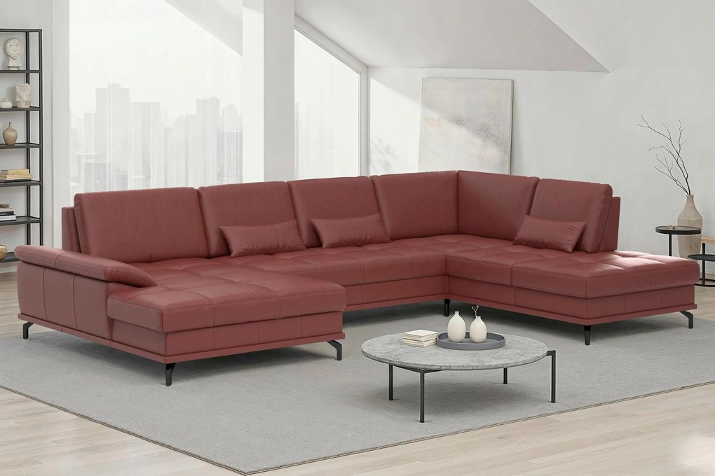 XXXLutz SEDACÍ SOUPRAVA, textil, kůže, červenohnědá Sit & More - Sedací soupravy - 00014403973N