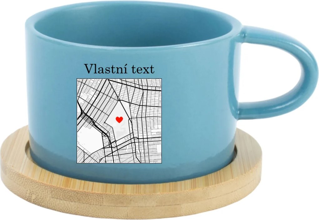 Personalizovaný keramický hrníček "MAKRONKA" s mapou