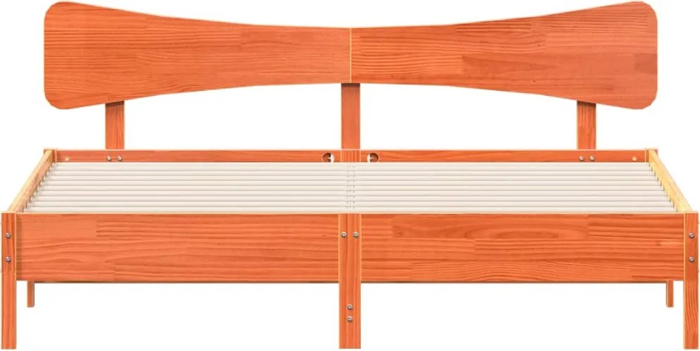 Postel bez matrace voskově hnědá 180 x 200 cm masivní borovice 3328225