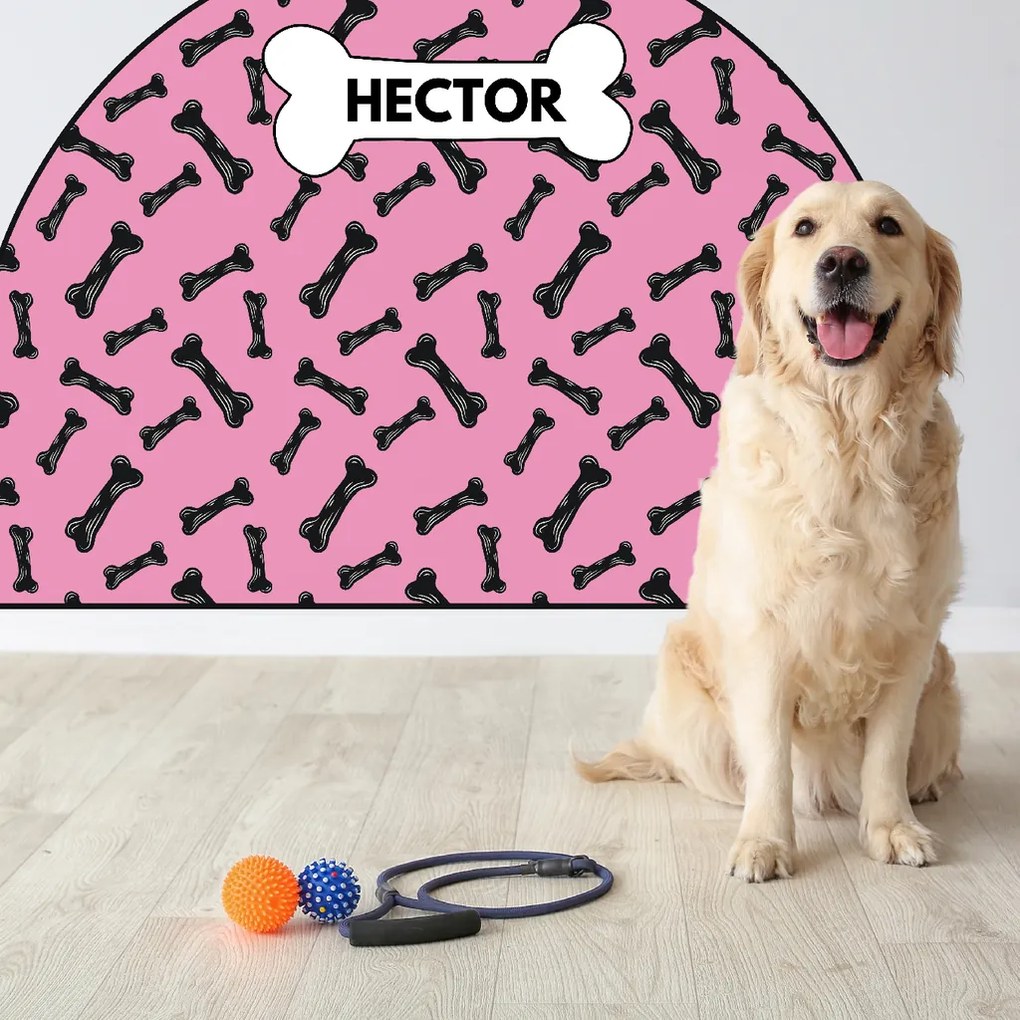 PIPPER. Ochranná textilní nálepka na zeď - Oblouk - Kostičky Velikost: 120x96cm, Jméno: Se jménem