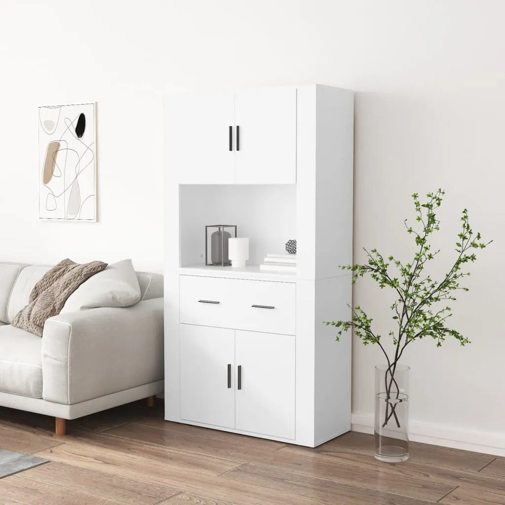 Skříň highboard bílá kompozitní dřevo 3185367