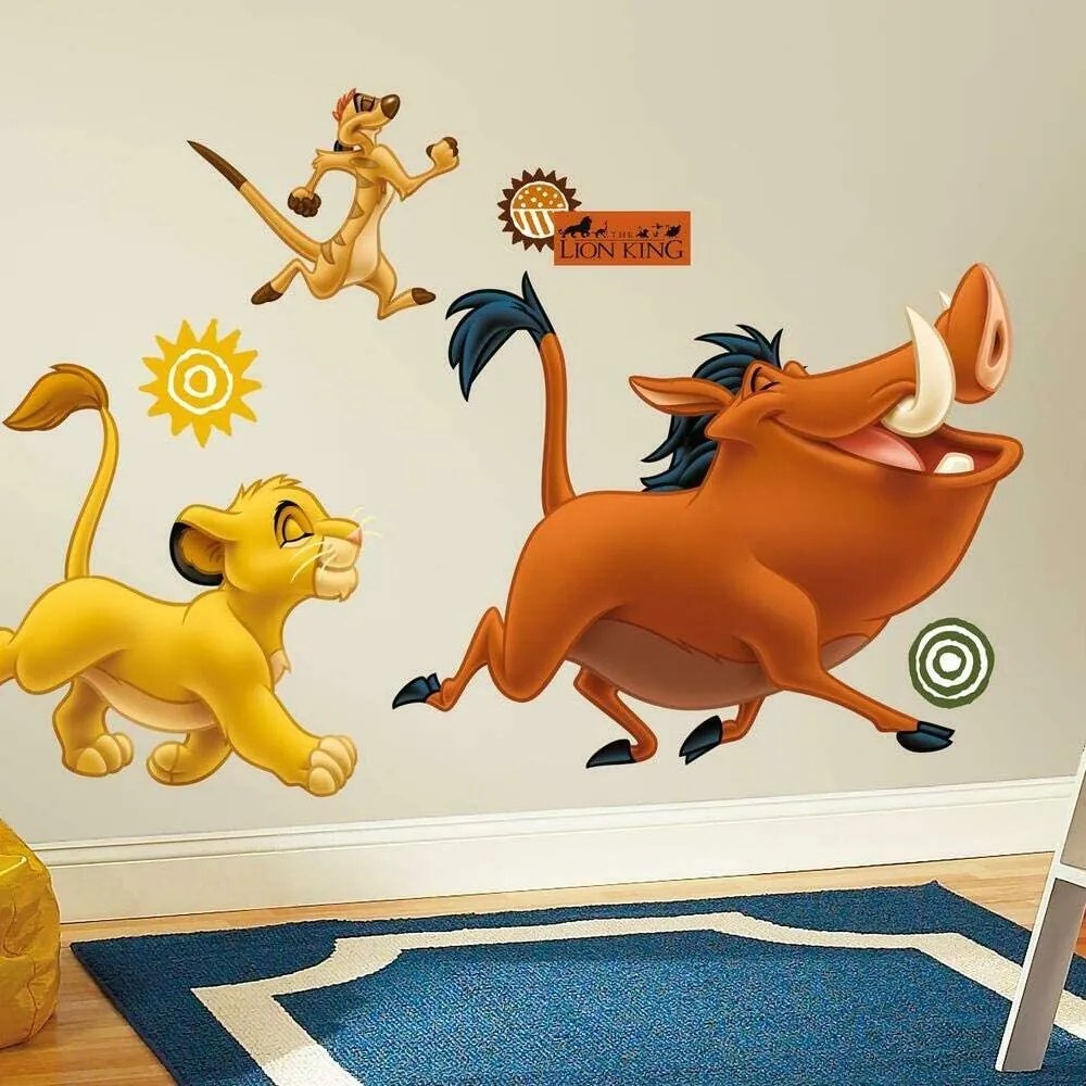 York Wallcoverings Samolepky s Disney motivem SIMBA a kamarádi