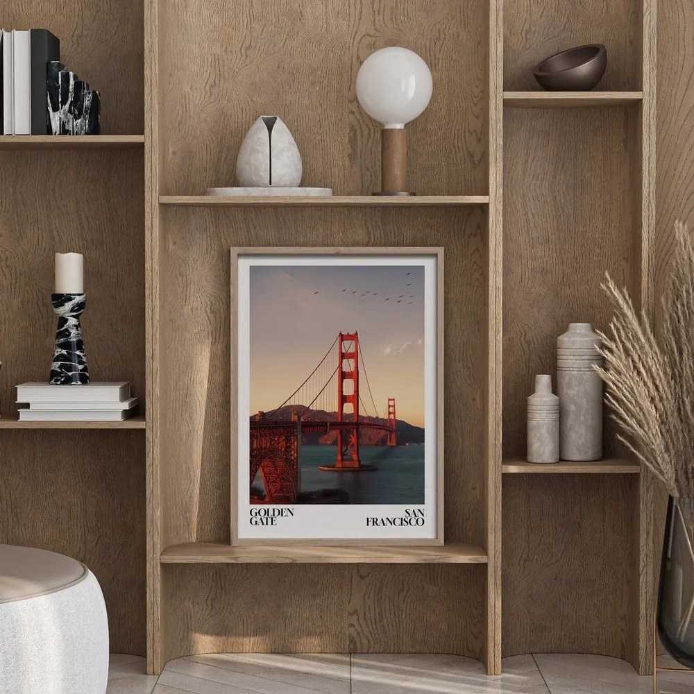 Tištěný obraz s rámem 50x70 cm Golden Gate – Styler