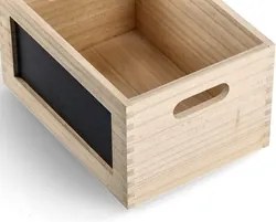 Univerzální box s popisovací tabulkou, dřevěný