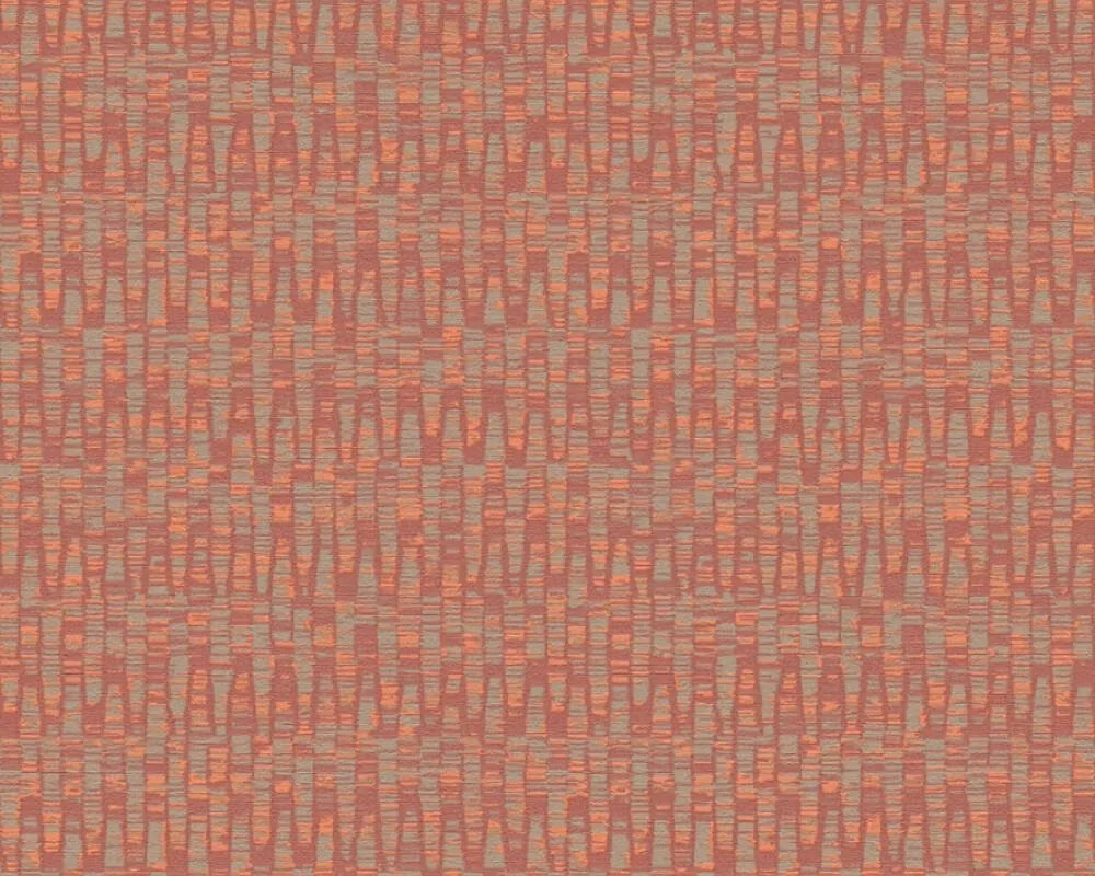 Vliesová tapeta červená, oranžová geometrická 390922 / Tapety na zeď 39092-2 Antigua (0,53 x 10,05 m) A.S.Création