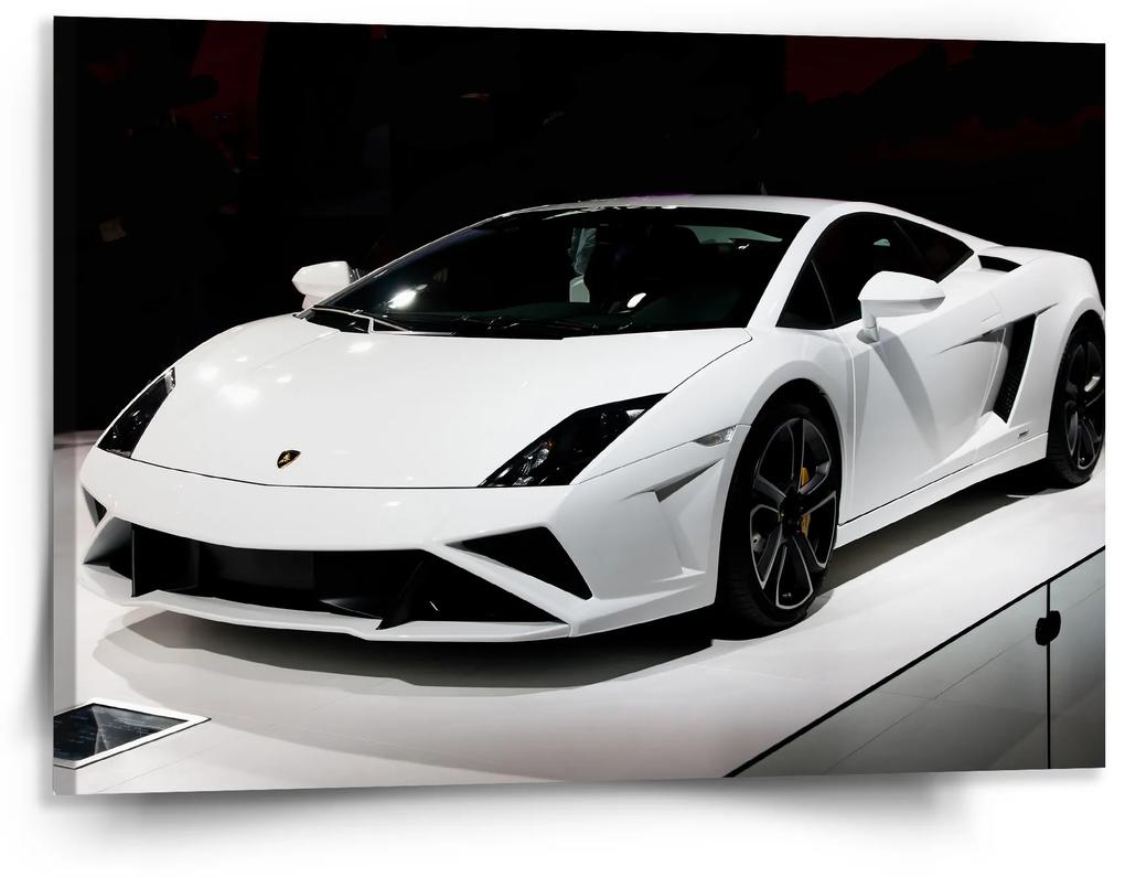 Obraz SABLIO - Bílé Lamborghini 2 150x110 cm