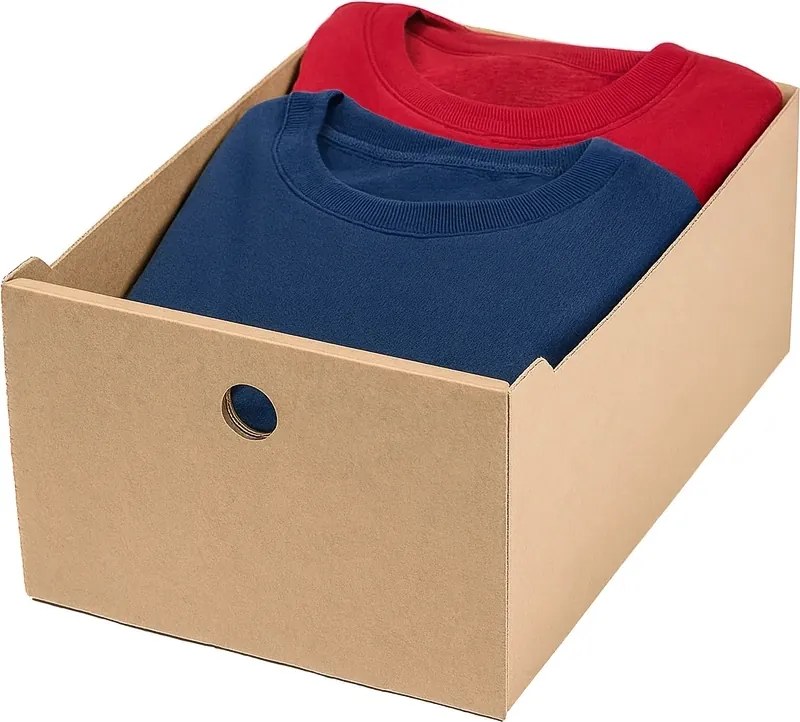 KARTON PAK Úložné boxy na oblečení, organizéry do skříně EKO KARTON 27x40x21 - zásuvka