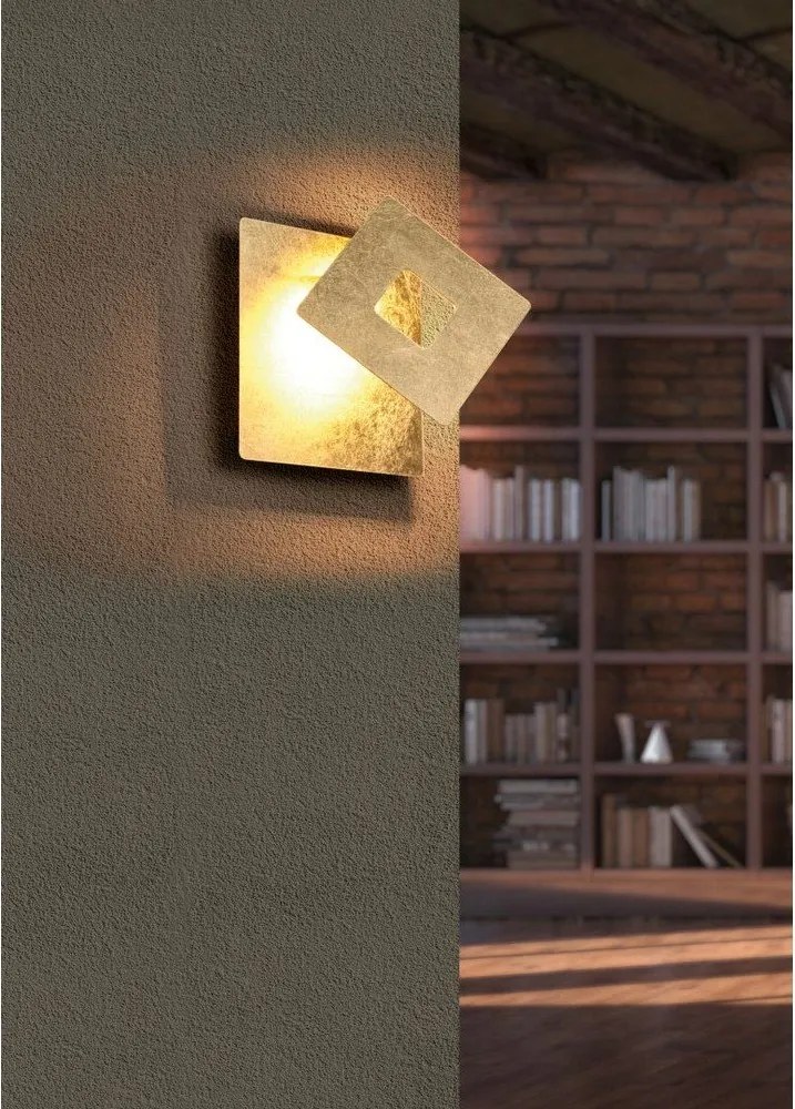 LED nástěnné svítidlo ve zlaté barvě Leano – Trio