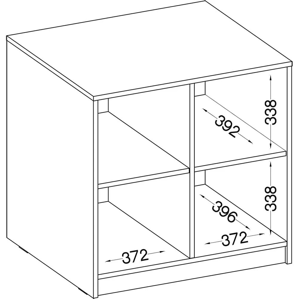 MELTA | dolní regál LG101 | 79,9 cm | šedá