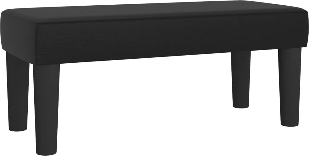 Box spring postel s matrací černá 80 x 200 cm umělá kůže 3137509