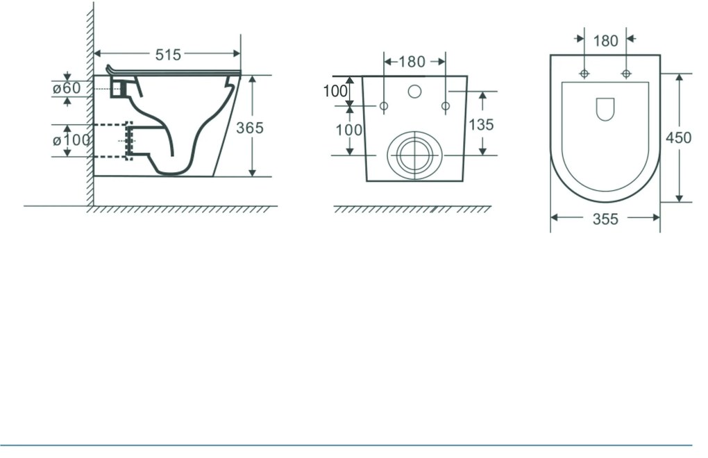 HOPA Závěsné WC OVALE BASSO RIMLESS - bez sedátka  - OLKLT053ERBS