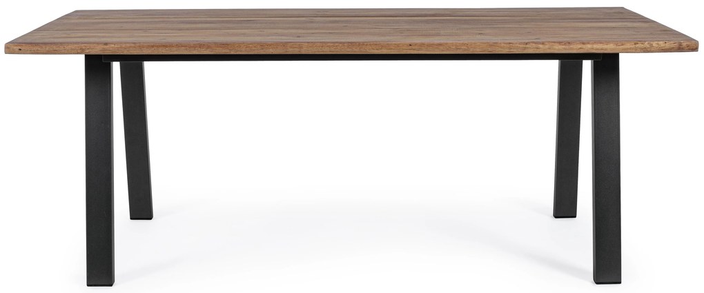 BIZZOTTO Zahradní jídelní stůl OSLO 100x200 cm s černými nohami 0806910