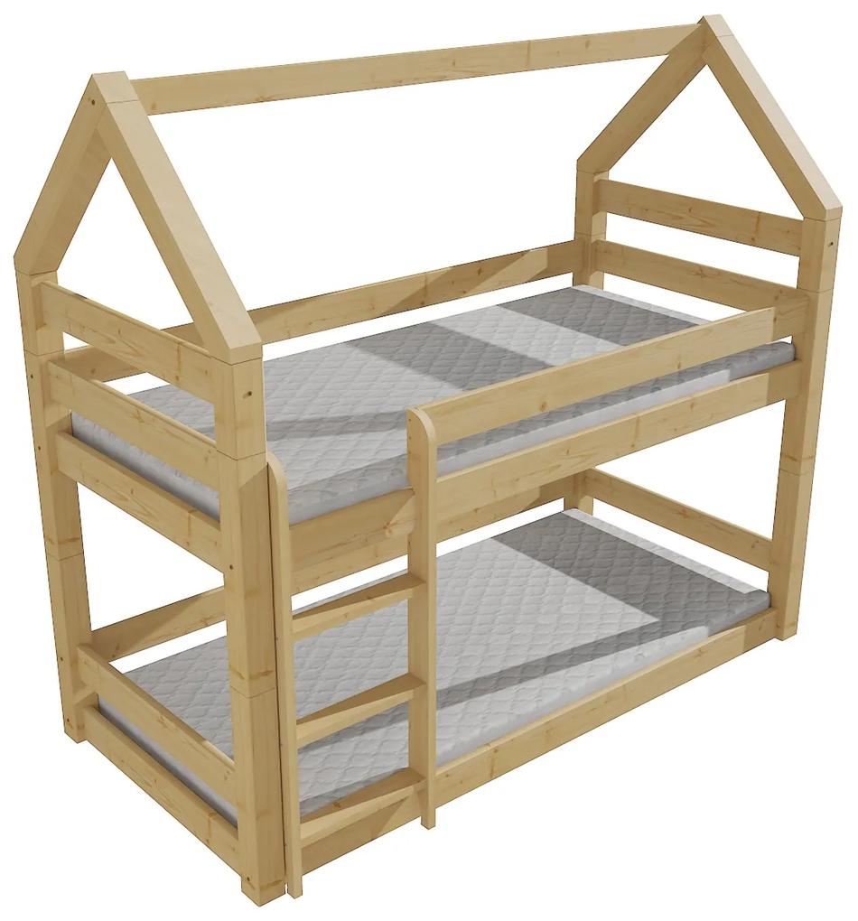 Vomaks Patrová postel 8X8 09A Rozměr: 90 x 180 cm, Barva: surové dřevo
