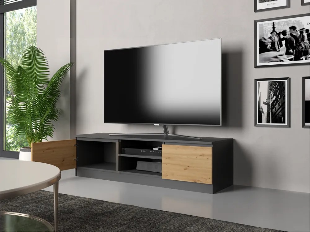 FALCO TV stolek Malvína 140 antracit/dub artisan