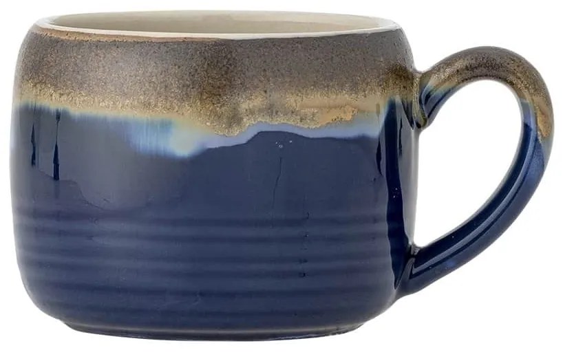 Bloomingville Hrnek Sheen Blue 400 ml, modrá barva, keramika
